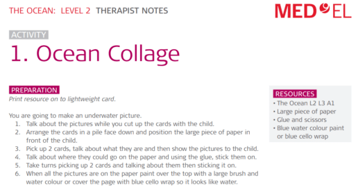 Rehabilitation Lesson Kit 16: The Ocean - MED-EL Professionals Blog