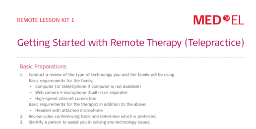 Telepractice: Introducing MED-EL Remote Lesson Kits - MED-EL ...